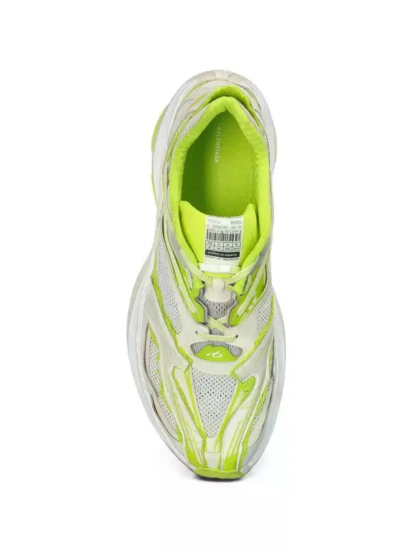 Balenciaga Jet Sneaker In Eggshell/lime - Neutrals