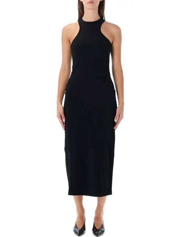 TOTEME Sleeveless High-neck Midi Dress - Nero
