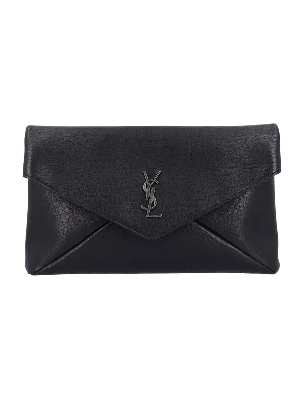 Saint Laurent Envelope Clutch Bag - Nero