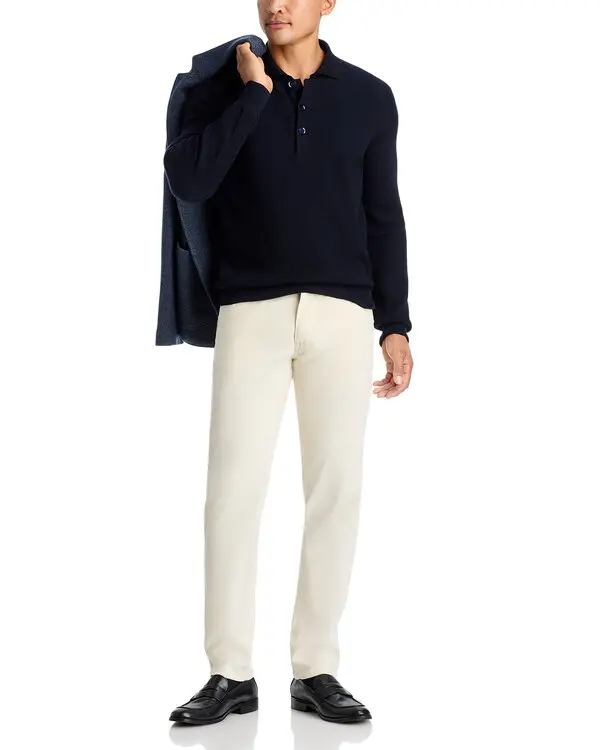 Brioni Cashmere & Wool Vanise Sweater Polo - Navy