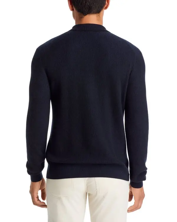 Brioni Cashmere & Wool Vanise Sweater Polo - Navy