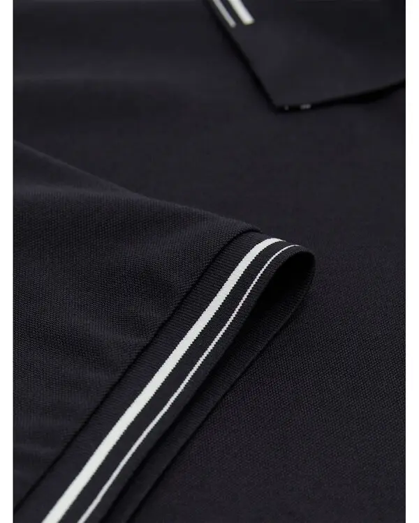 REISS Vale Half Zip Polo - Navy
