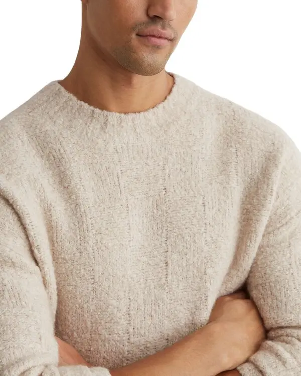 REISS Clarence Wool & Cashmere Boucle Crewneck Sweater