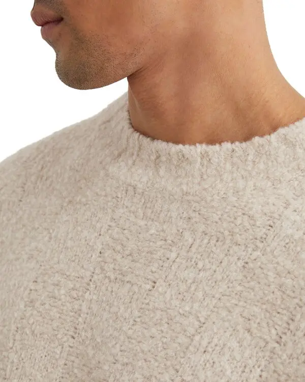 REISS Clarence Wool & Cashmere Boucle Crewneck Sweater