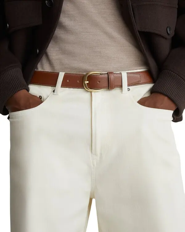 REISS The Pierce Pebble Leather Belt