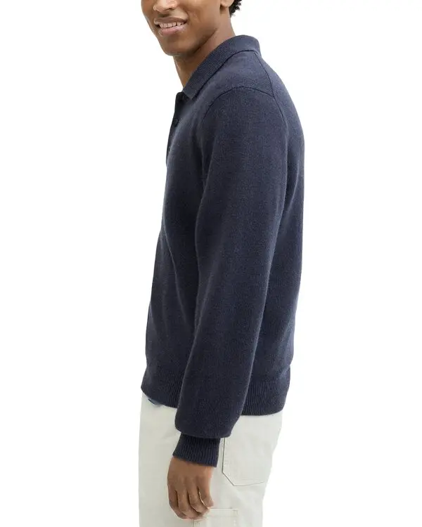 Madewell Frances Wool & Cotton Textured Polo Shirt
