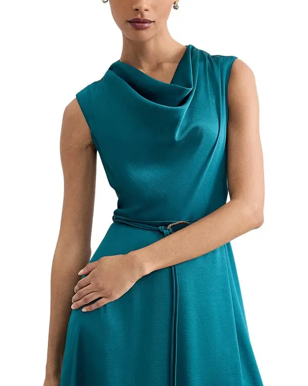 PHASE EIGHT Sabrianna Satin Cowl Neck Dress