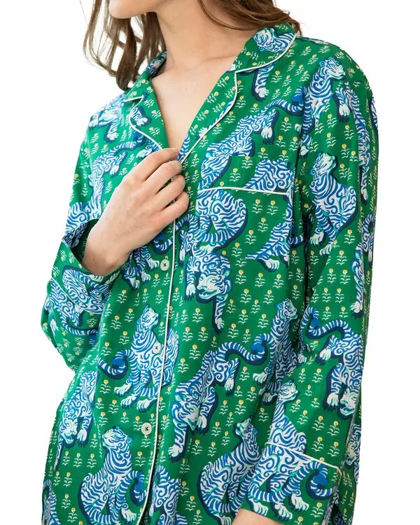 PRINTFRESH Tiger Queen Long Pajama Set