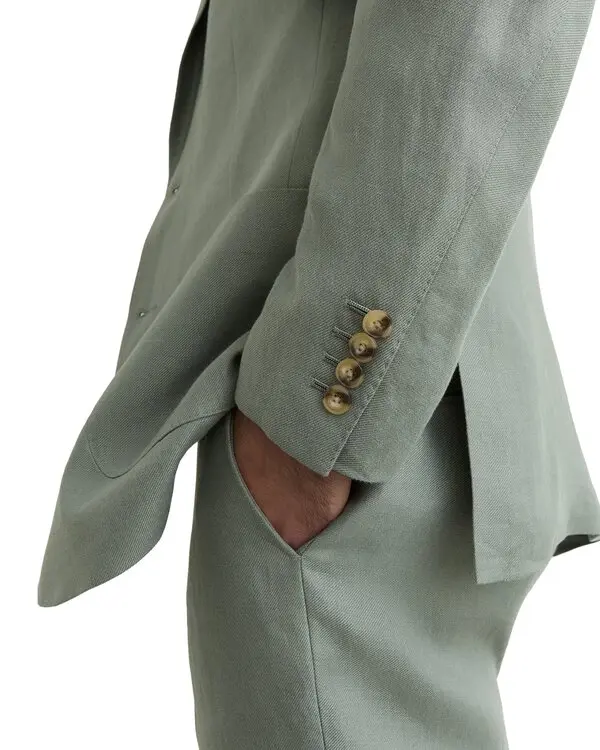 REISS The Atlantic Single Breasted Linen Blazer