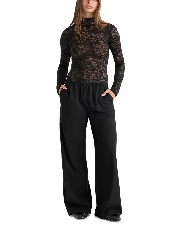 Good American The Lace Turtleneck Bodysuit