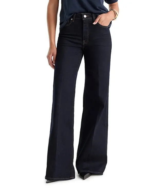 Good American Good Waist Mid Rise Palazzo Jeans