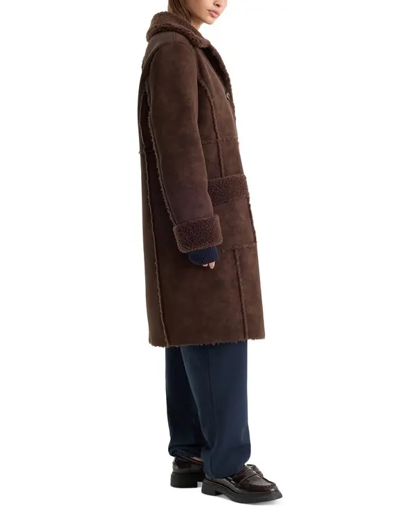 Good American The Faux Suede Long Coat