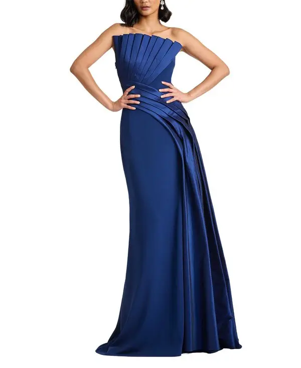 Tadashi Shoji Belair Strapless Draped Gown