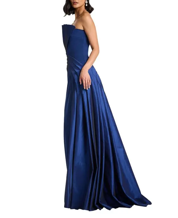 Tadashi Shoji Belair Strapless Draped Gown