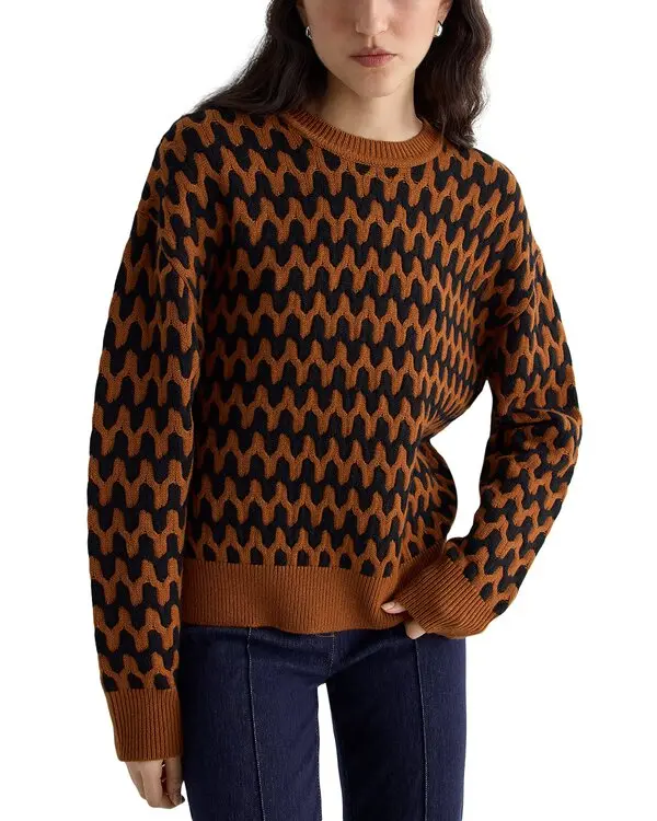 Diane Von Furstenberg Volto Merino Wool & Cashmere Crewneck Sweater
