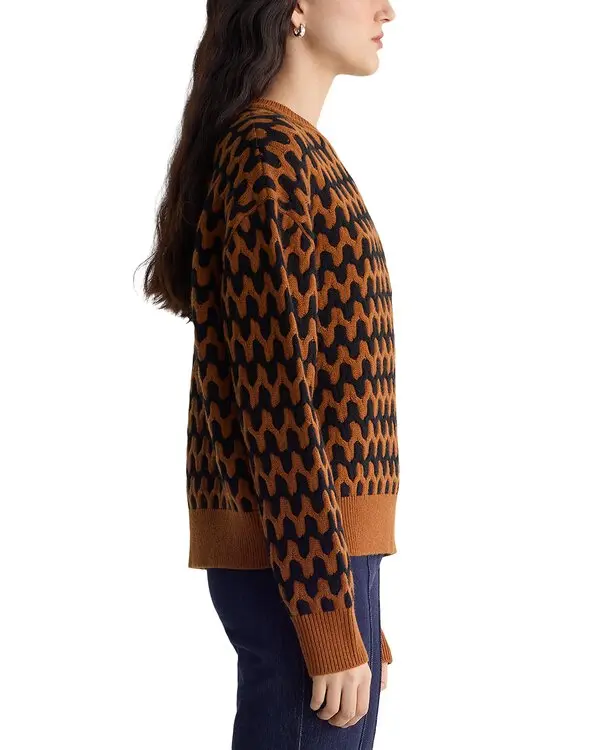Diane Von Furstenberg Volto Merino Wool & Cashmere Crewneck Sweater