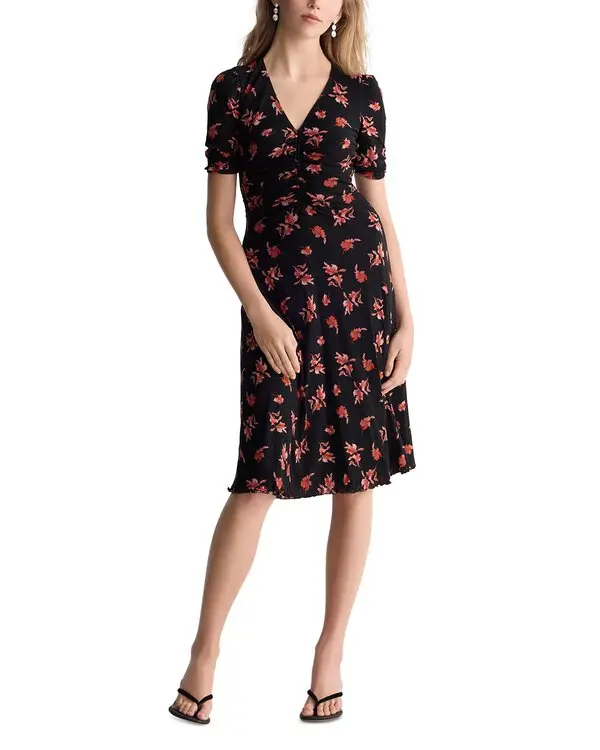 Diane Von Furstenberg Koren Reversible Ruched Mesh Dress