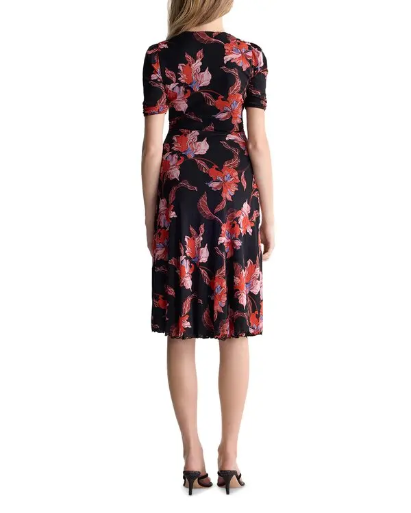 Diane Von Furstenberg Koren Reversible Ruched Mesh Dress
