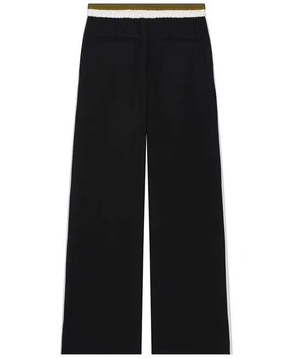 Mint Velvet Side Stripe Tie Waist Wide Trousers
