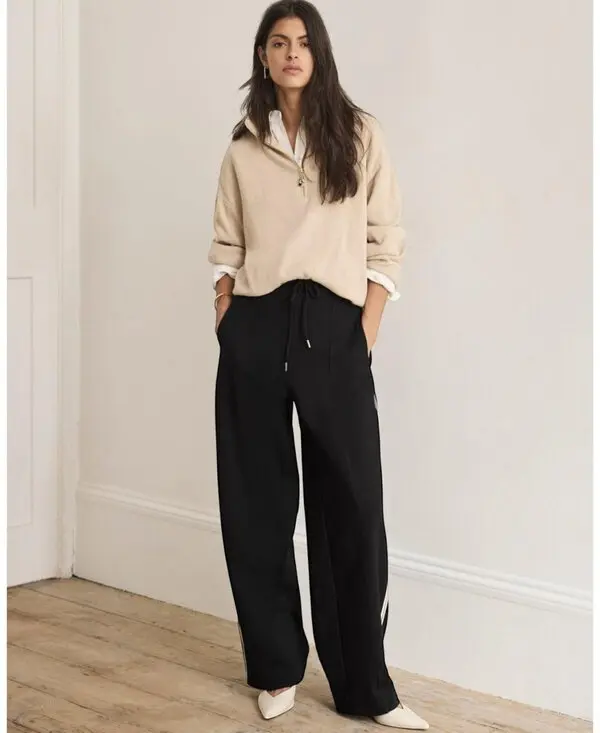Mint Velvet Side Stripe Barrel Trousers