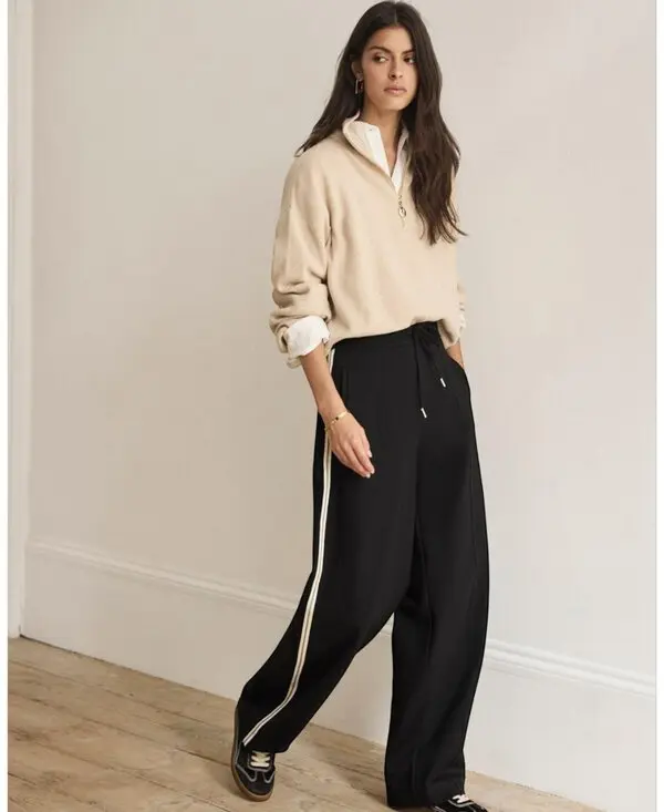 Mint Velvet Side Stripe Barrel Trousers