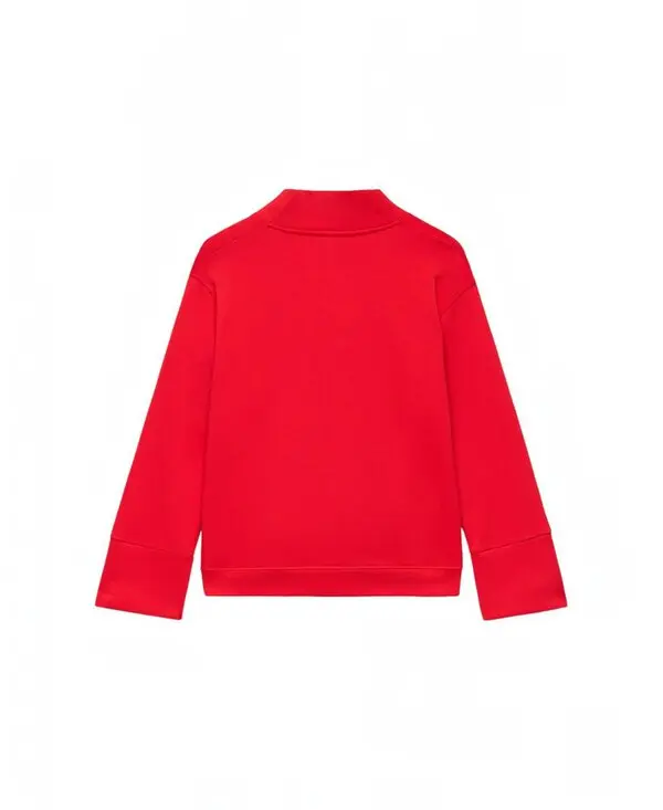 Mint Velvet Cotton V-neck Button Detail Sweatshirt