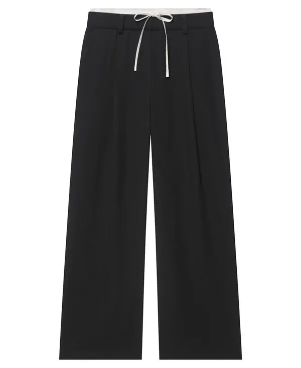 Mint Velvet Contrast Waist Wide Leg Trousers