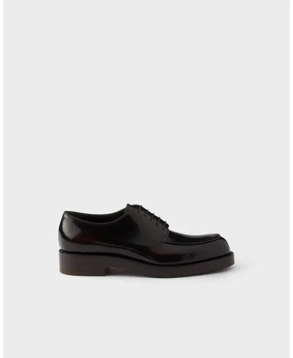 Prada Brushed Leather Derby Shoes