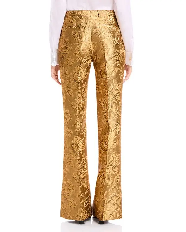 Etro Textured Seamed Flare Leg Pants
