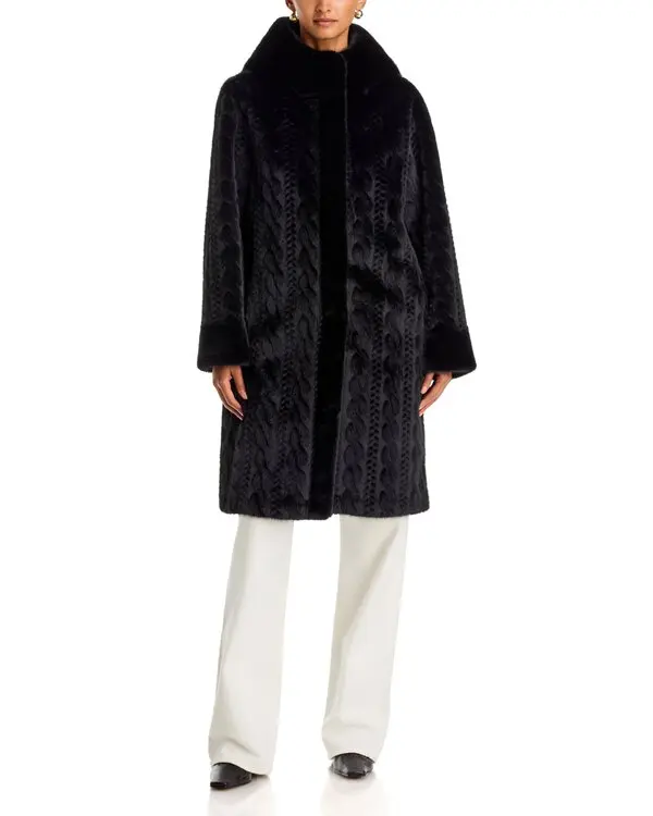 Kobi Halperin Myla Cabled Faux Fur Coat