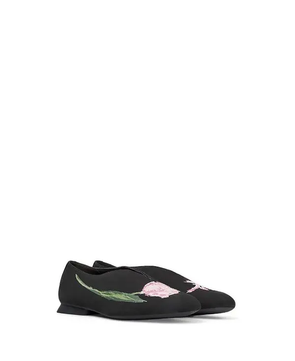 Camper Casi Myra Floral Twins Leather Ballerina