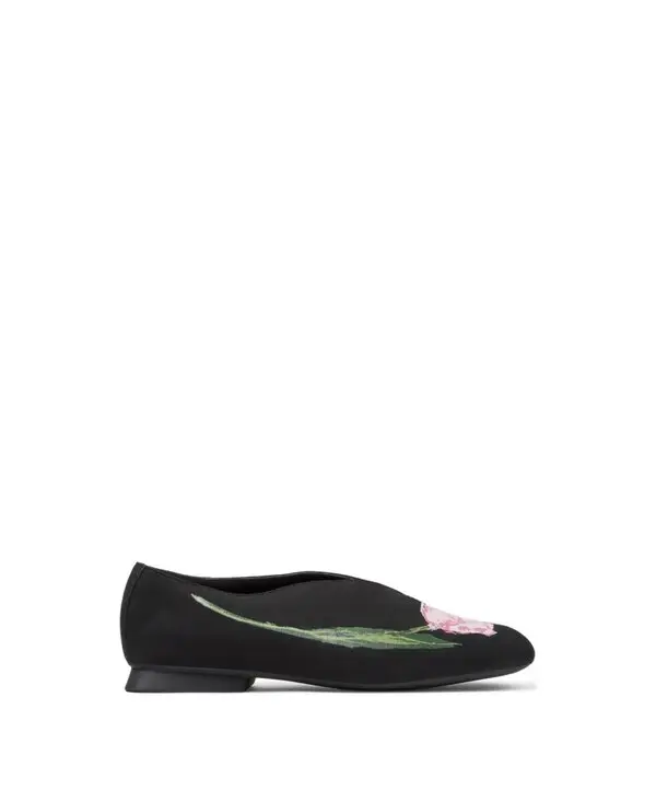 Camper Casi Myra Floral Twins Leather Ballerina