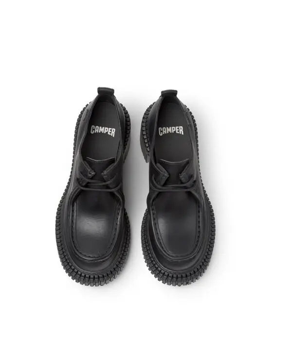 Camper Pix London Leather Wallabee - Black
