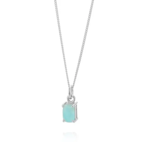 NELLOU JEWELLERY Amazonite Octavia Necklace - Silver