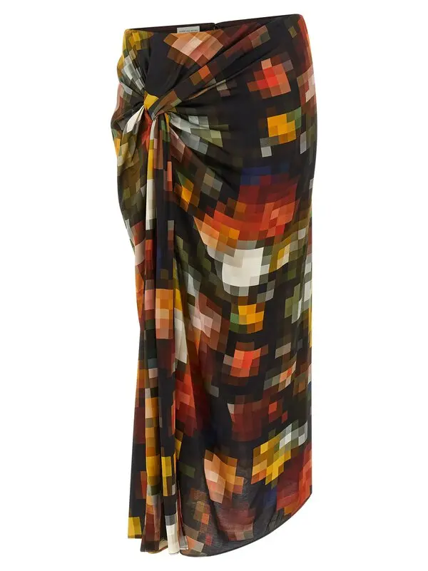 Dries Van Noten Suma Bis' Draped Skirt - Multicolor