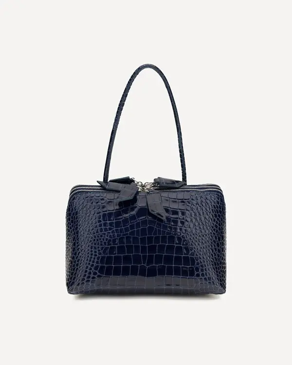 Attico L'altra Di Milano Crocodile-effect Shoulder Bag