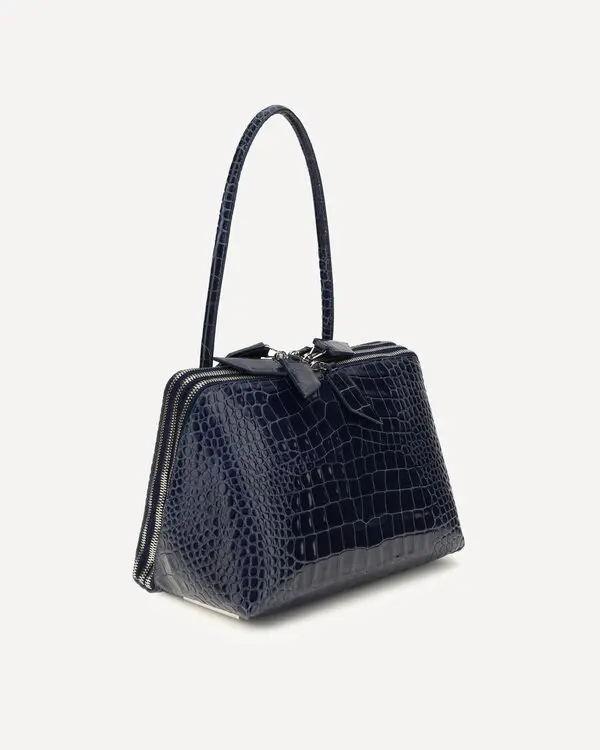 Attico L'altra Di Milano Crocodile-effect Shoulder Bag