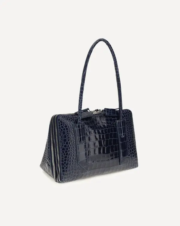 Attico L'altra Di Milano Crocodile-effect Shoulder Bag