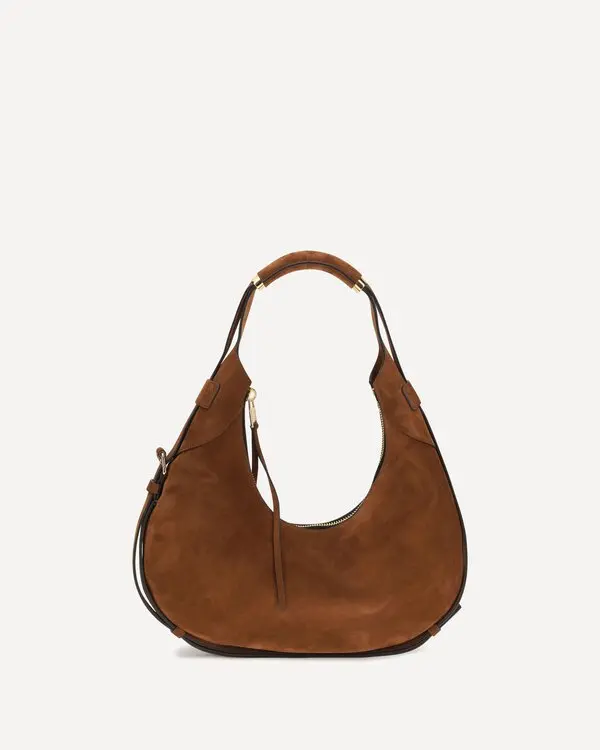 Moschino Medium Handle Me Hobo Shoulder Bag - Brown