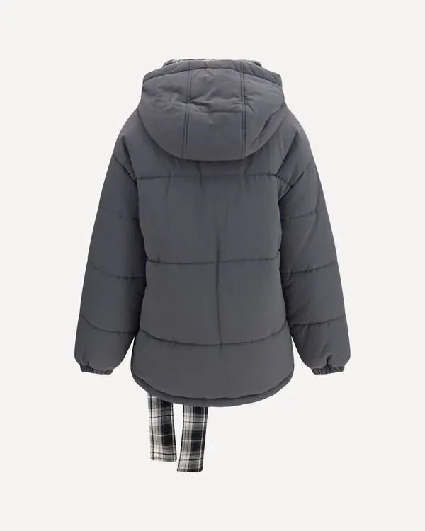 MARBELL Aryna Padded Jacket With Belt - Grey