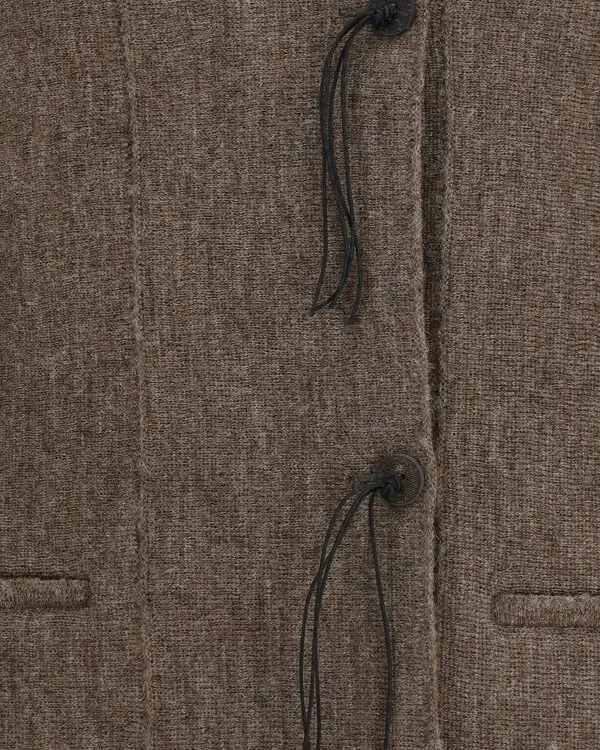 Giorgio Armani Wool Jersey Jacket With Leather Tassels