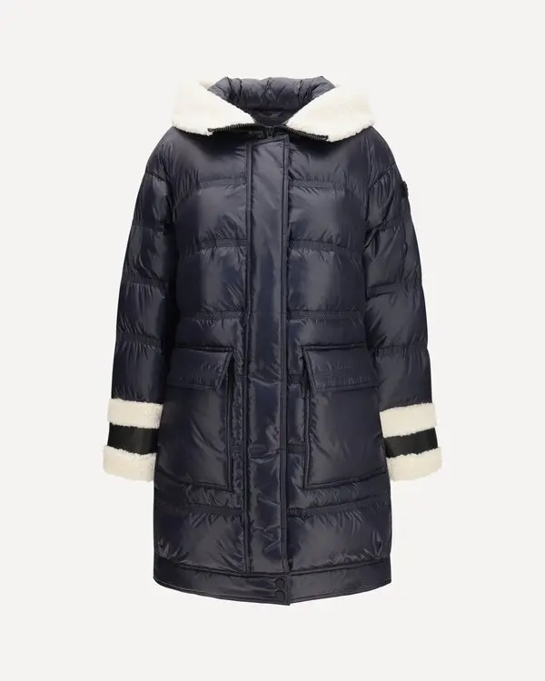 Peuterey Kunto Bg 02 Shearling-collar Puffer Jacket - Blue