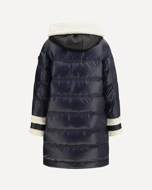Peuterey Kunto Bg 02 Shearling-collar Puffer Jacket - Blue