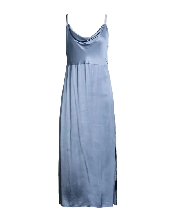 Peserico Midi Dress Slate Size Viscose - Blue