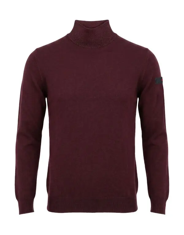 Peuterey Turtleneck Burgundy Size Wool, Cotton