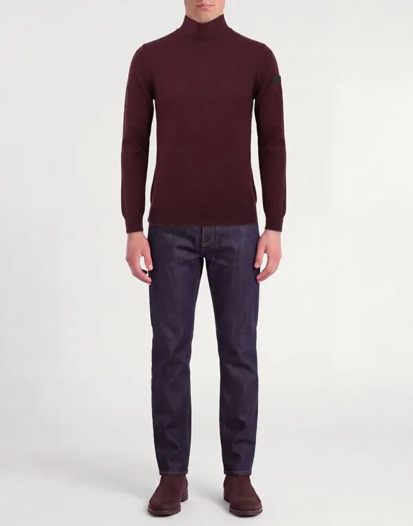 Peuterey Turtleneck Burgundy Size Wool, Cotton