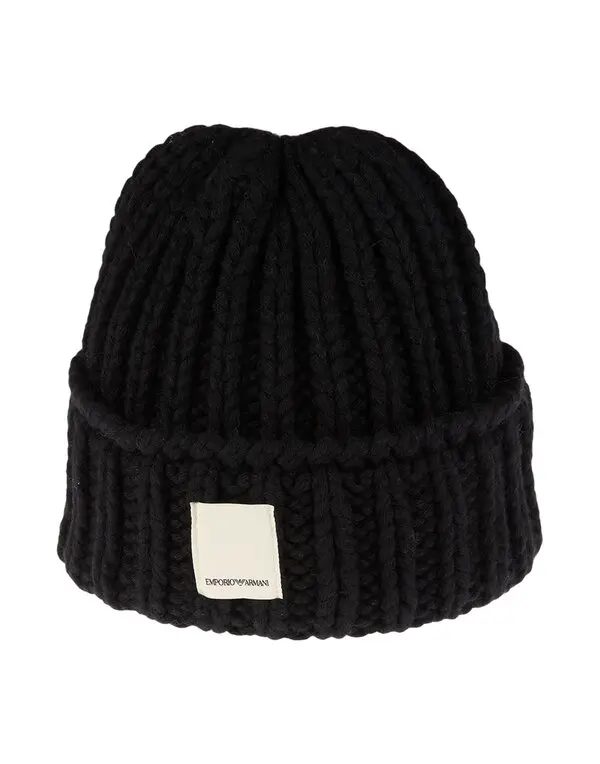 Emporio Armani Hat Size Wool, Polyamide - Black