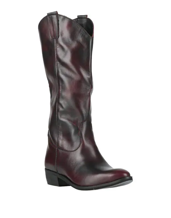 DIVINE FOLLIE Boot Burgundy Size Leather - Red