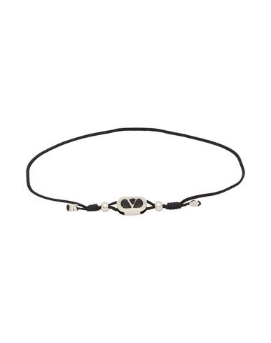 Valentino Garavani Bracelet Metal, Textile Fibers - Black