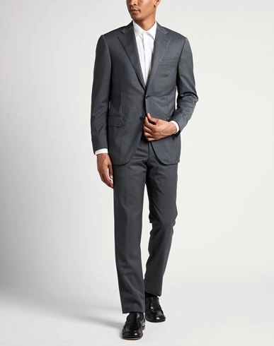 Corneliani Suit Charcoal Size Virgin Wool - Grey